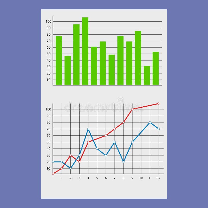 Financial Document with Charts and Diagrams Stock Vector - Illustration ...