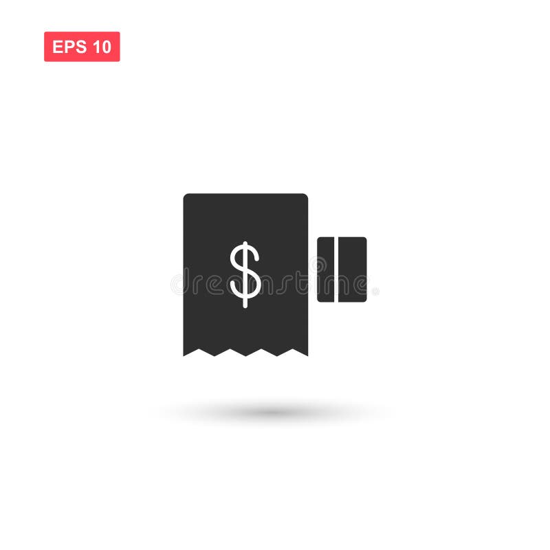 Financial Document Icon Vector with Calculator Dollar Symbol Stock ...