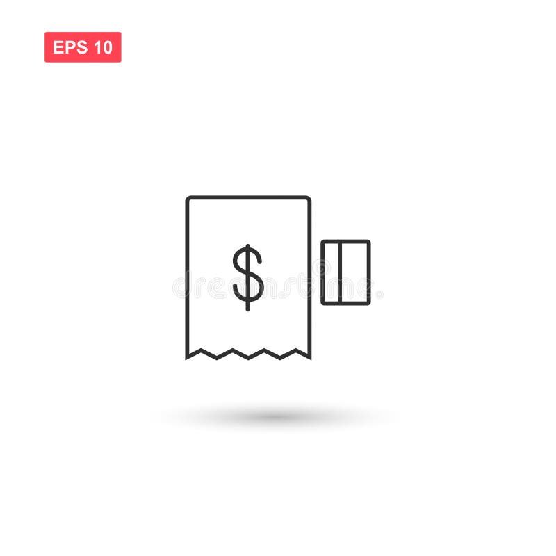 Financial Document Icon Vector with Calculator Dollar Symbol Stock ...