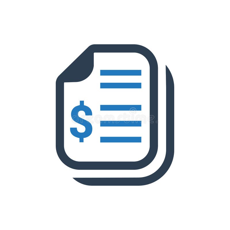 Financial Document Icon stock vector. Illustration of file - 97996684