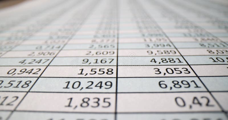 Financial Document with Numbers and Accounting Report Stock Video ...