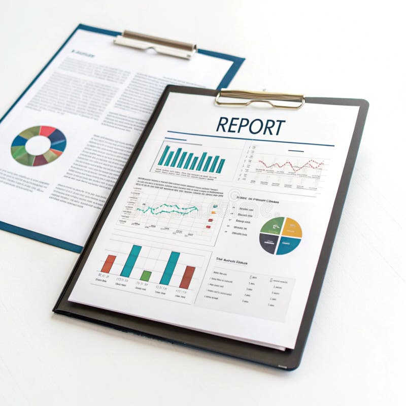 Financial Document Report Isolated on Transparent Background Stock ...