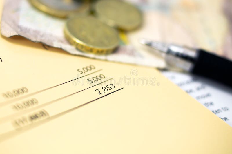 Financial Documents and Cash Stock Photo - Image of coin, rich: 23600062