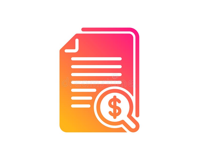 Financial Documents Icon. Audit or Accounting Sign. Vector Stock Vector ...