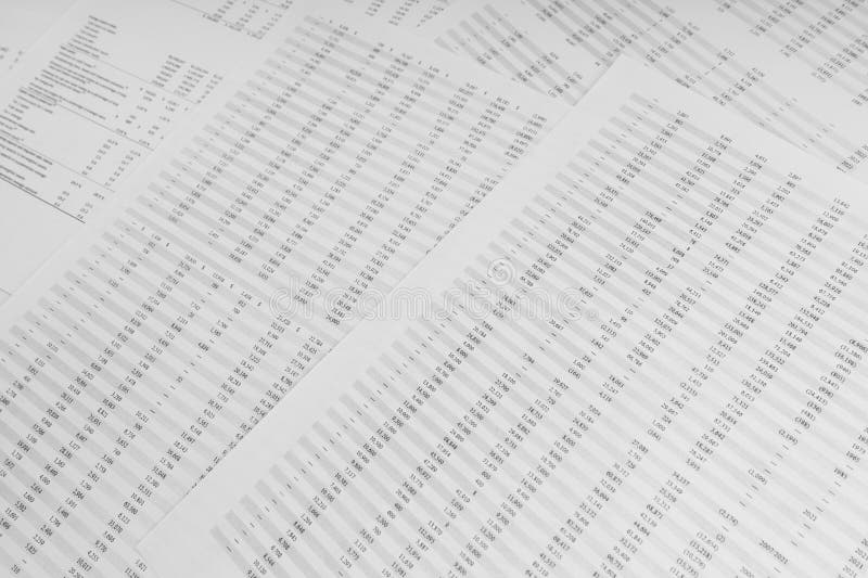 Financial Documents Lying on the Table. Close-up View Stock Image ...