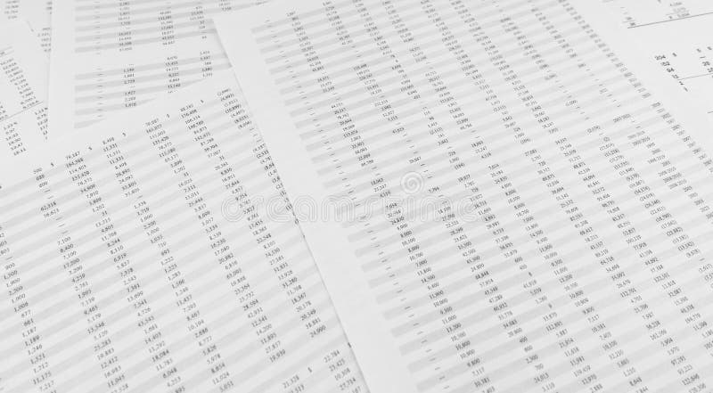 Financial Documents Lying on the Table. Close-up View Stock Image ...
