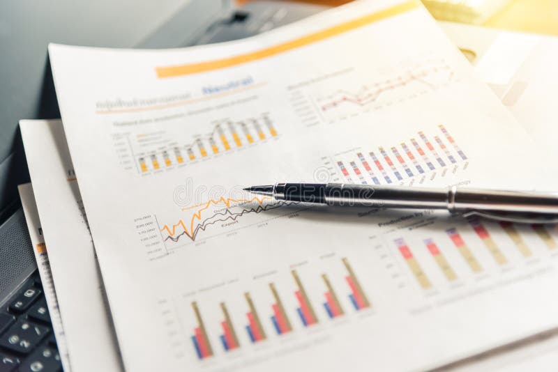 Financial documents stock image. Image of laptop, benefits - 78153983