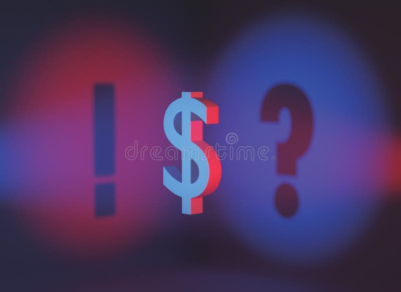 Financial Doubt and Decision, Question and Answer Stock Photo - Image ...