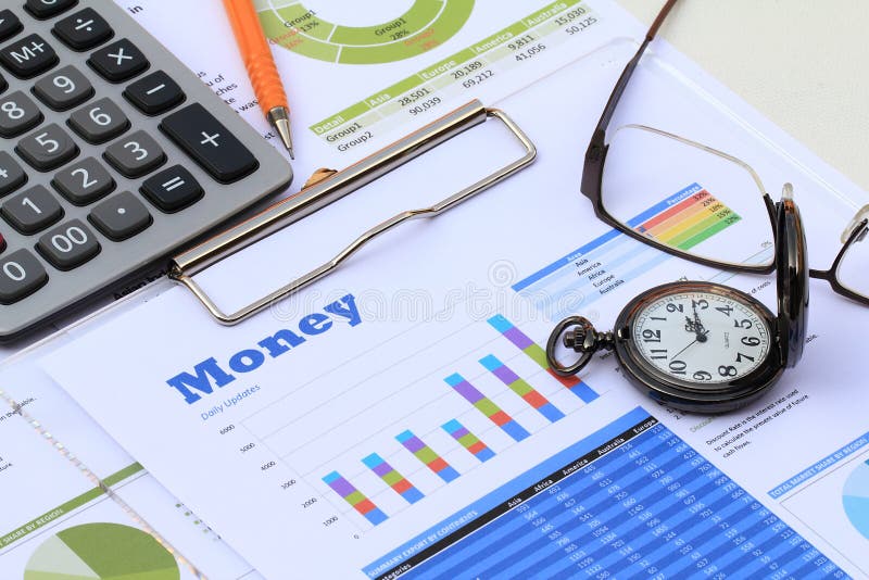 Financial and Economic News Update Stock Photo - Image of management ...