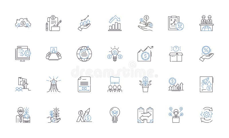 Financial Estimation Line Icons Collection. Projection, Forecasting ... Financial Estimation Line Icons Collection. Projection, Forecasting ...