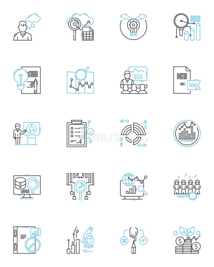 Financial Evaluation Linear Icons Set. Profitability, Liquidity ...