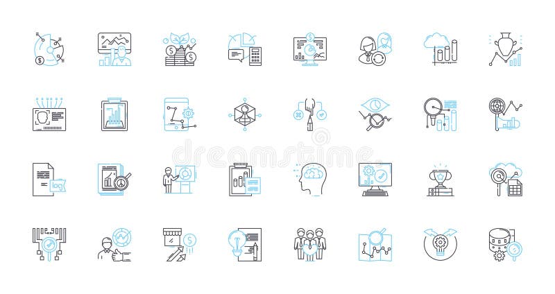 Financial Evaluation Linear Icons Set. Profitability, Liquidity ...