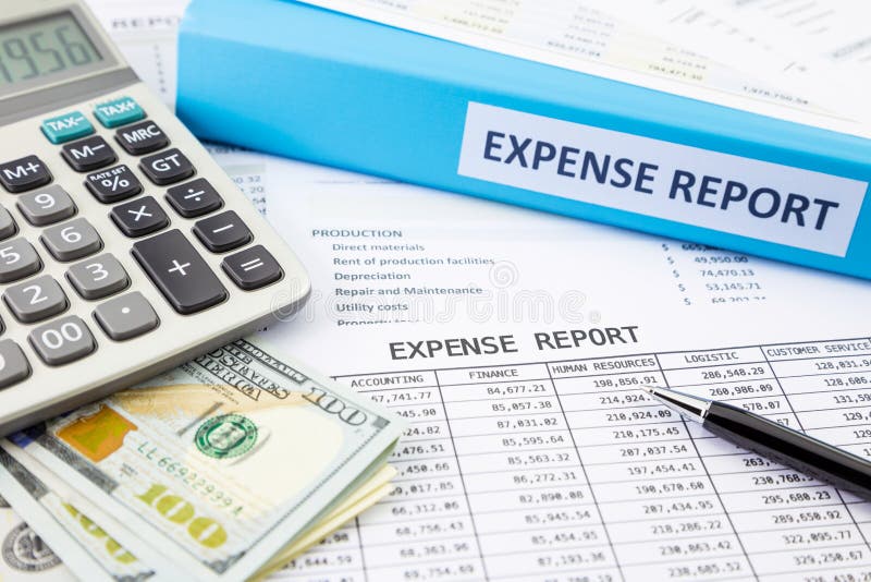 Financial Expense Report with Money Stock Photo - Image of annual ...