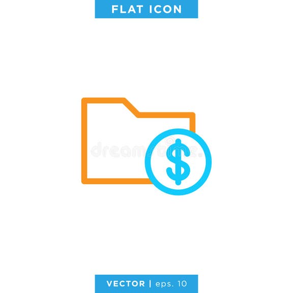 Financial Folder Icon Vector Design Template. Stock Vector ...
