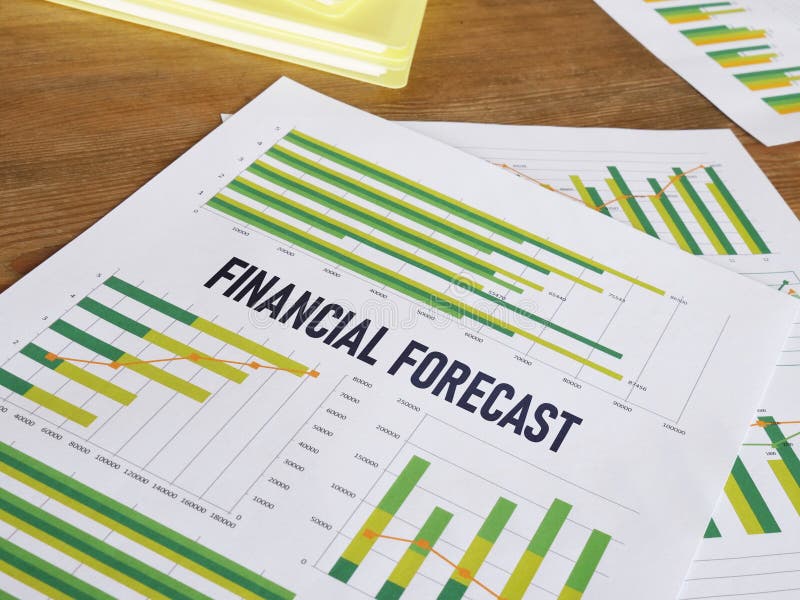 Financial Forecast is Shown Using the Text Stock Image - Image of ...