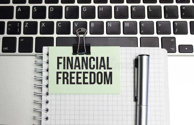 Financial Freedom Text Concept on Note Paper Stock Photo - Image of ...