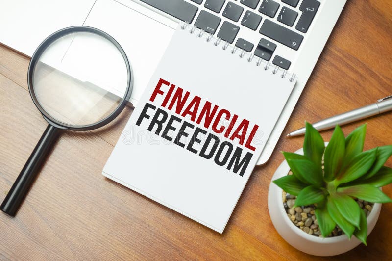 Financial Freedom Text Concept on Note Paper Stock Image - Image of ...