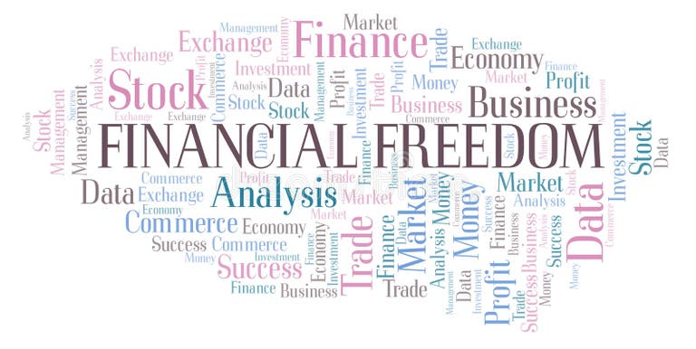 Financial Freedom Word Cloud. Stock Illustration - Illustration of ...