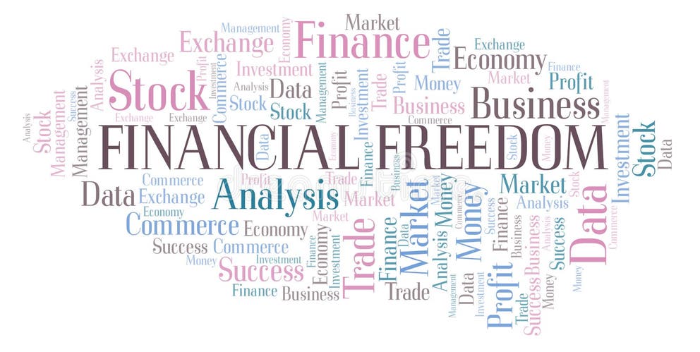 Financial Freedom Word Cloud. Stock Illustration - Illustration of ...