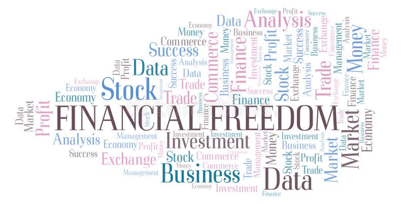 Financial Freedom Word Cloud. Stock Illustration - Illustration of ...