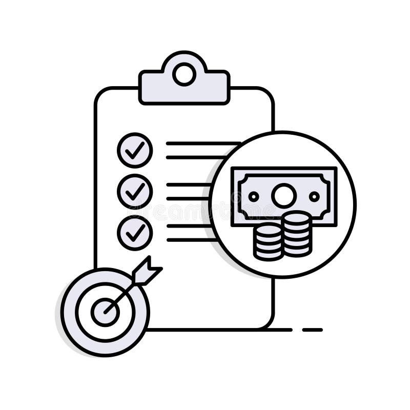 Financial Goals Icon - Achieving Your Financial Goals. Perfect Editable ...