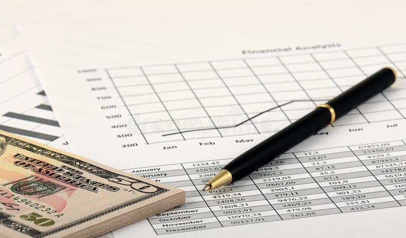 Financial Graph stock image. Image of money, analyzing - 17634091