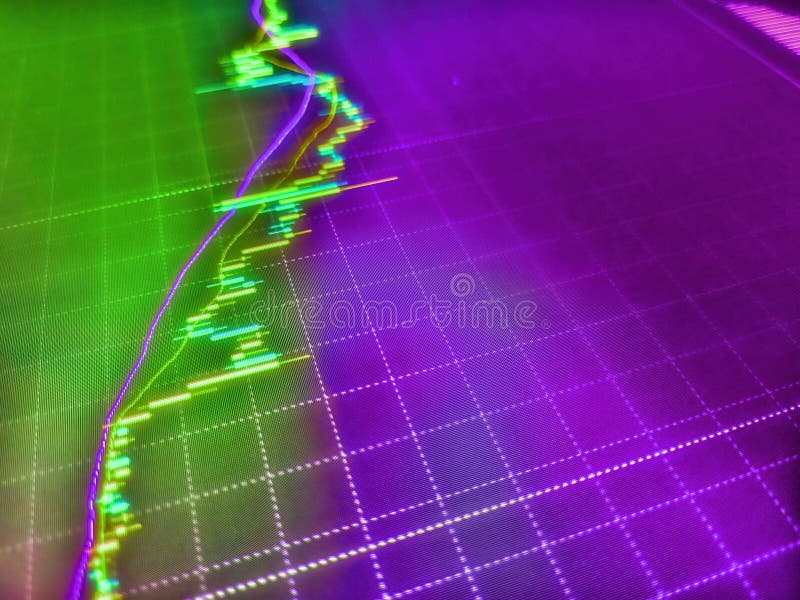 Financial Graph. Binary Options Chart with Assets Values Moving Up and ...