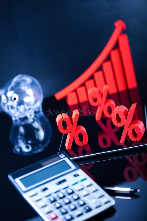 Financial Graph, Calculator and Chart Stock Photo - Image of ...