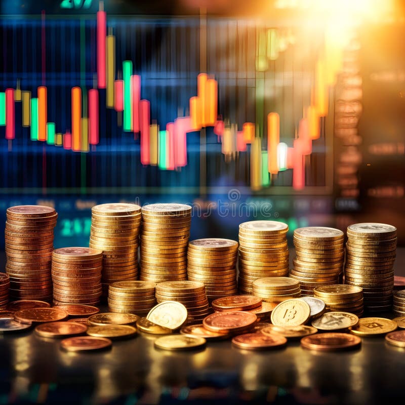 Financial Business Graph. Market Investing. Stock Illustration ...