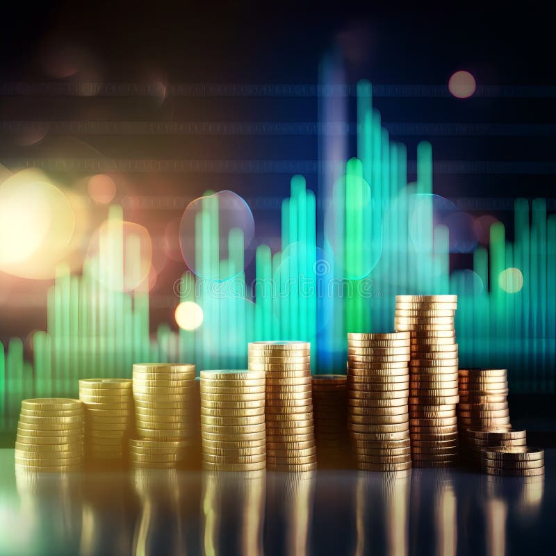 Financial Business Graph. Market Investing. Stock Illustration ...