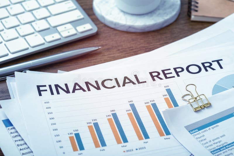 Financial Graph Chart Report, Financial Statement Review Stock Image ...