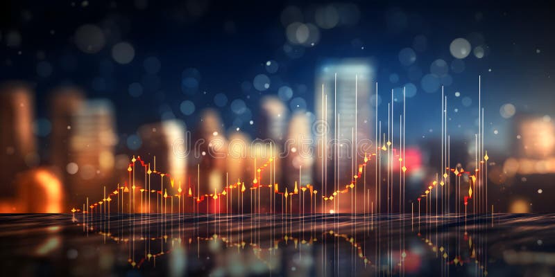 A Financial Graph Displayed on a Screen Illustrating Complex Economic ...