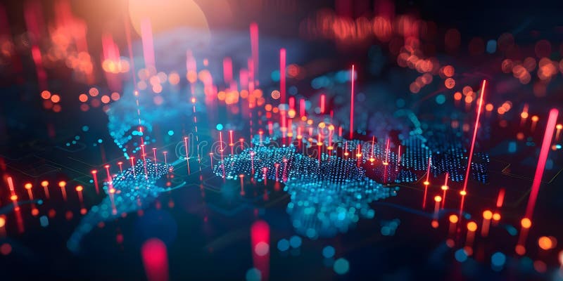 A Financial Graph on a Global Map Showing the Interconnectedness of the ...