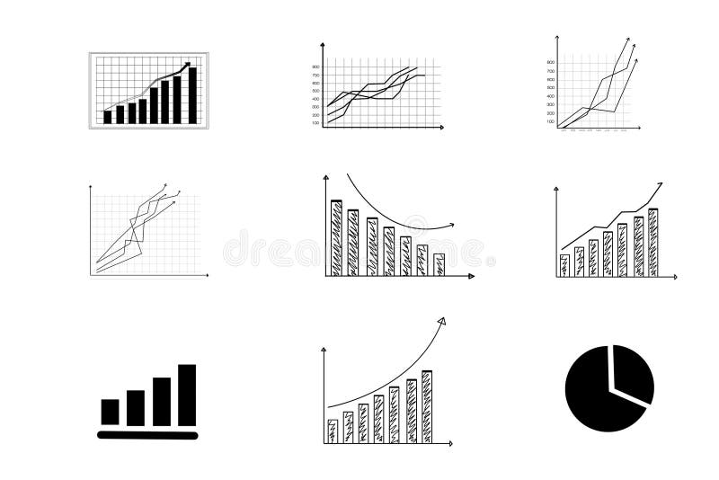 Financial Graph,graph Icons Stock Illustration - Illustration of ...