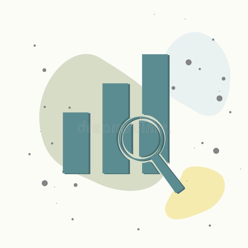 Financial Graph and Magnifier Vector Illustration. Financial Business ...