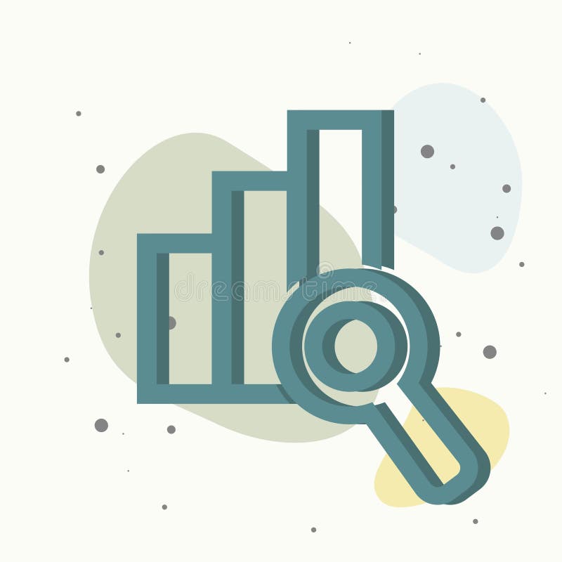 Financial Graph and Magnifier Vector Illustration. Financial Business ...