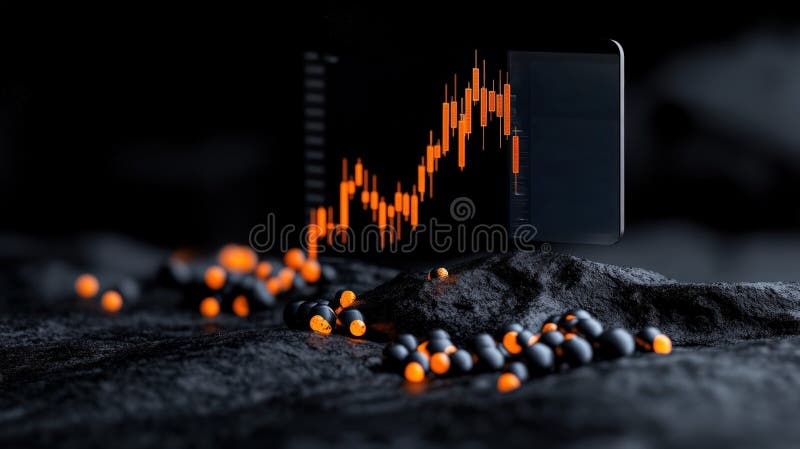 Financial Graph on a Textured Background Illustrating Market Trends and ...