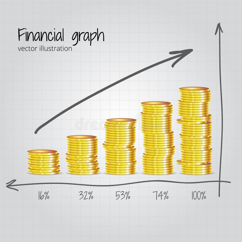 Financial graph stock vector. Illustration of computer - 48733653