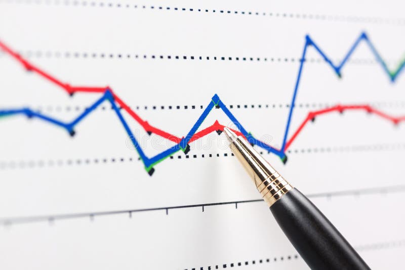 Financial Graphs Analysis Stock Market Report Stock Photo - Image of ...