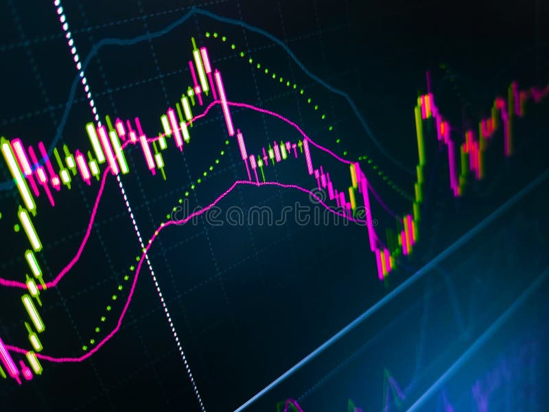 Financial Graphs Analysis Stock Market Report. Stock Exchange Data ...