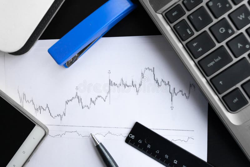 Financial graphs analysis stock image. Image of market - 95648929