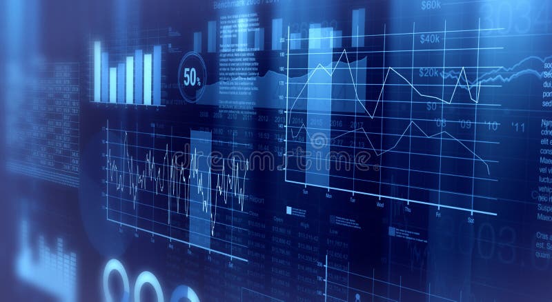 Financial Graphs Background Stock Illustration - Illustration of market ...