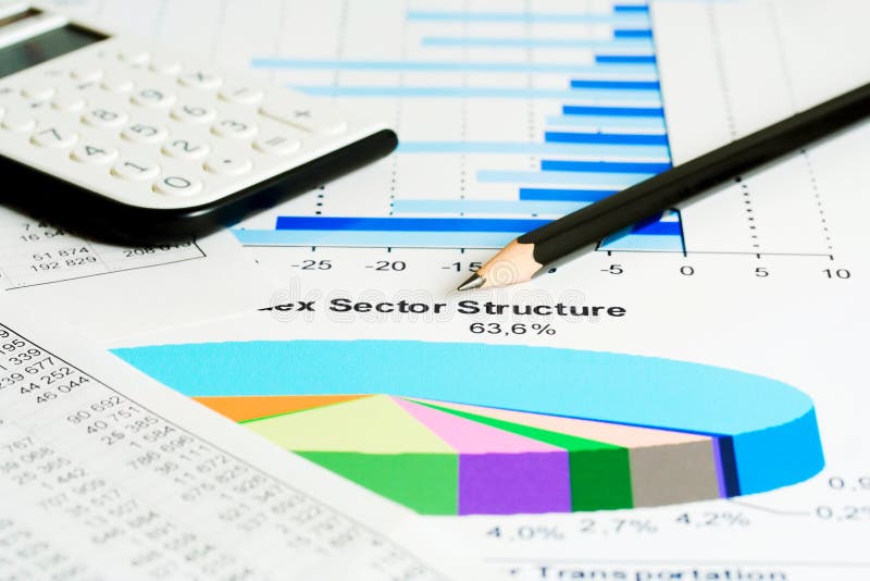 Financial Graphs and Charts Stock Image - Image of financial, business ...