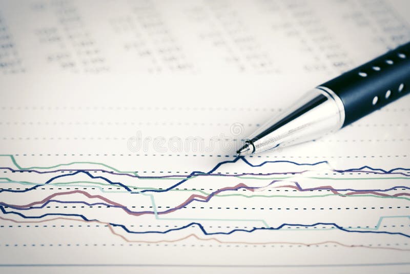 Financial Graphs and Charts Stock Image - Image of annual, budgeting ...