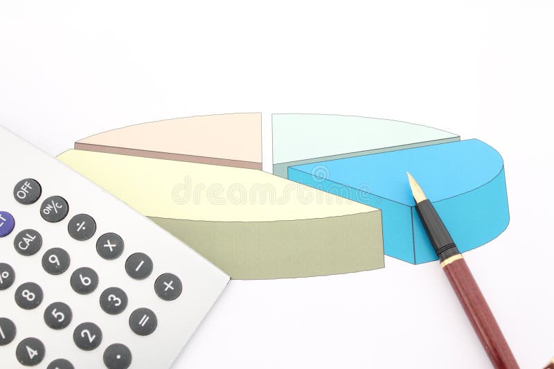Financial Graphs and Charts Isolated on White Stock Photo - Image of ...
