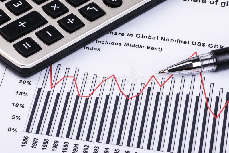 Financial Graphs and Charts Stock Photo - Image of wealth, number: 42234846