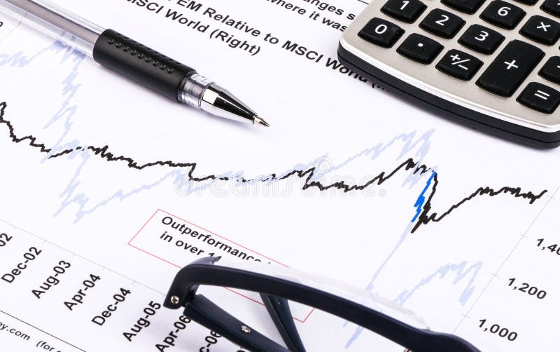 Financial Graphs and Charts Stock Image - Image of number, business ...