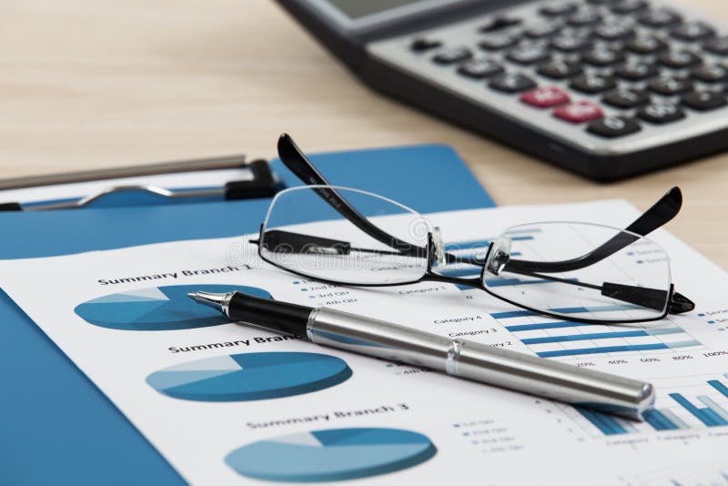 Financial Graphs and Charts Stock Photo - Image of information, annual ...