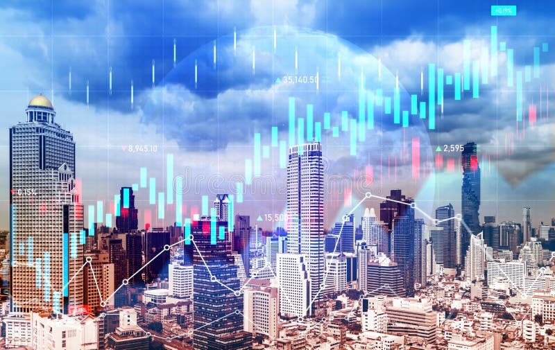 Financial Graphs Overlap with Modernistic Urban Area for Business ... Financial Graphs Overlap with Modernistic Urban Area for Business ...