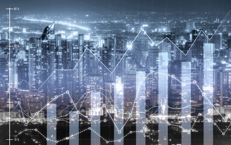 Financial Graphs Overlap with Modernistic Urban Area for Business ... Financial Graphs Overlap with Modernistic Urban Area for Business ...